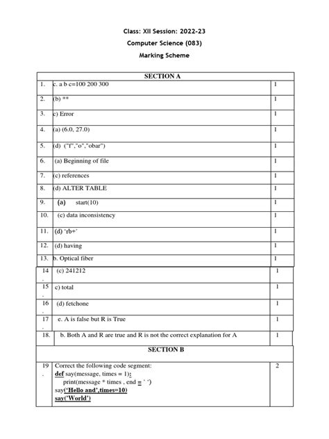Class 12th Questionbank Computerscience Pdf