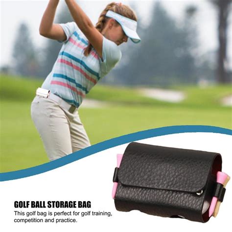 Pu 가죽 골프 공 자루 휴대용 골프 보관 케이스 골프 스포츠 액세서리 공 2 개 골프 티 4 개 보유