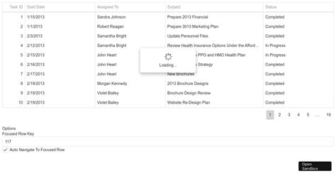 Focused Row Devextreme Data Grid Codesandbox