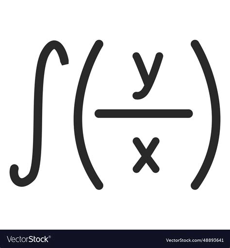 Integral Math Stroke Royalty Free Vector Image