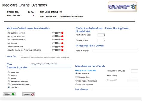 Medicare Online Overrides User Guide Saas Desktop