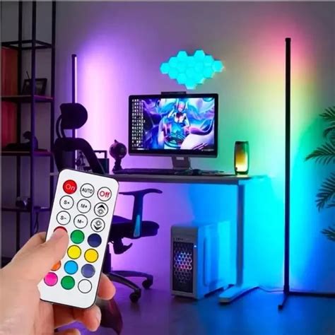Підлогова кутова Rgb лампа торшер з пультом керування 1 2 м Кутовий підлоговий нічник світильник