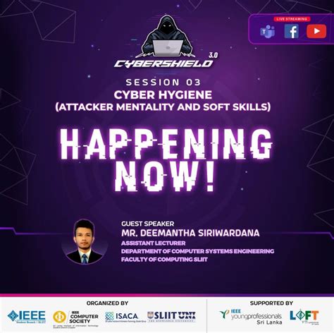 Ieee Computer Society Of Sliit On Linkedin Cybershield3 Ieee Ieeecs