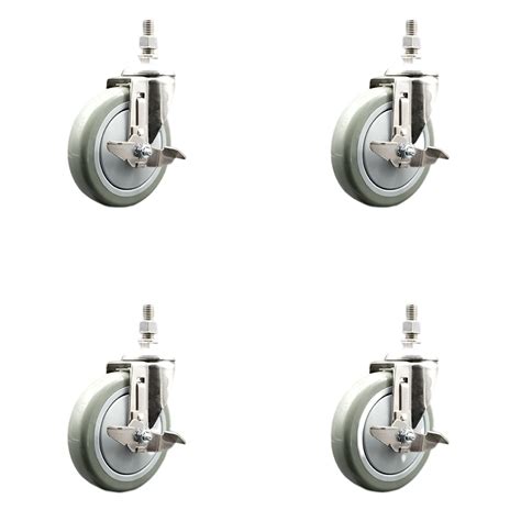 Service Caster 5in X 1 1 4in Stem Casters Wheel Diameter 5 In Caster Type Swivel Package