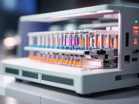 Premium Ai Image Genomic Frontier Dna Sequencing Machine Processing A Sample