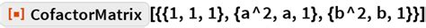 CofactorMatrix Wolfram Function Repository