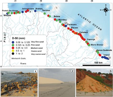 3 Sediment Size Distribution Modal Value Of D 50 Mm Along The Coast 3 Sediment Size Distribution Modal Value Of D 50 Mm Along The Coast