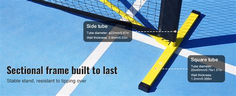 Vevor Portable Pickleball Net System 22ft Regulation Size Net Weather
