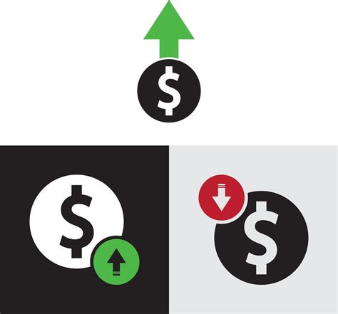 Dollar Up And Down Price Decrease And Increase Symbol 81343784