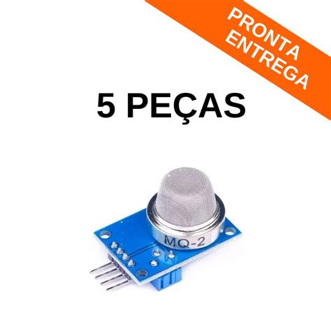 Kit 5 Peças Sensor De Gás Mq 2 P Arduíno Detector De Gás E Fumaça Mq2 Sensor Achei