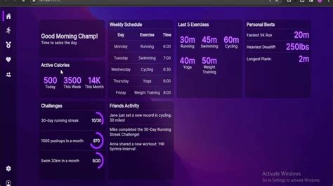 Designing A Modern Fitness App Interface With Html And Css Source Code