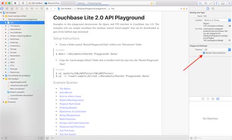 Xcode Playground For Exploring Couchbase Mobile Query Api