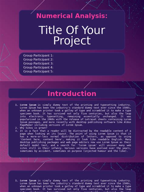 Numerical Analysis Project Overview Pdf Page Layout Typography