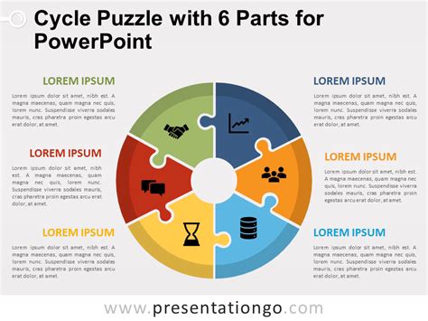 Cycle Puzzle With 6 Parts For PowerPoint Powerpoint Powerpoint