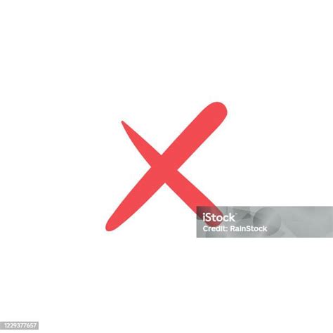 X 마크 빨간색 교차 벡터입니다 흰색 배경에 격리된 스톡 벡터 그림입니다 0명에 대한 스톡 벡터 아트 및 기타 이미지 0명