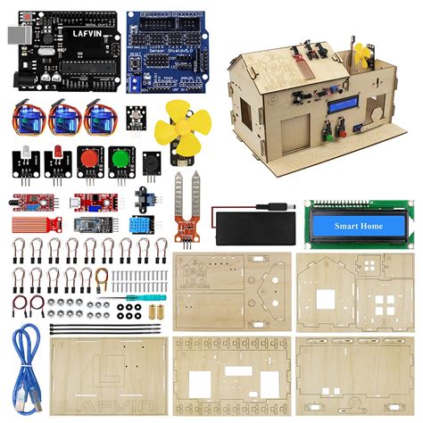 [พร้อมส่ง] Lafvin ชุดสมาร์ทบ้านกับเซนเซอร์โปรเจค Arduino Uno R3 Diy