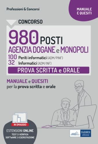 Concorso Agenzia Delle Dogane E Monopoli 980 Posti Manuale E Quesiti