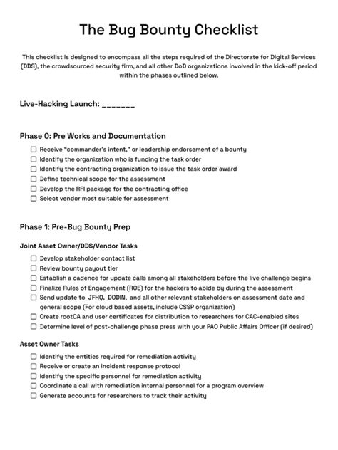 6356be79021e0054d7d04f41 Htp Bug Bounty Checklist Pdf
