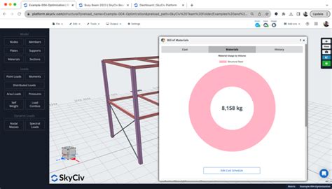 Optimizing A Steel Structure Using Skyciv Beam And S3d Skyciv Engineering