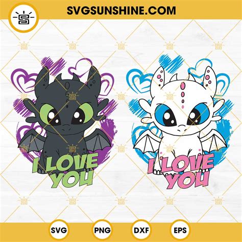 How To Train Your Dragon Valentine Svg Toothless And Light Fury Svg I