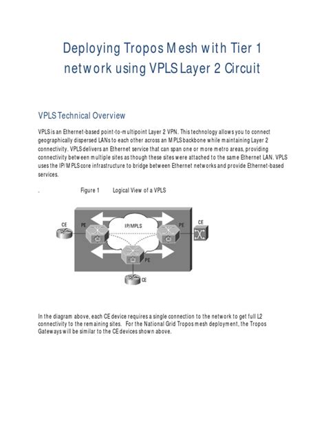 05 Deploying Tropos Mesh With Tier 1 Network Using Vpls Layer 2 Circuit V2 Pdf