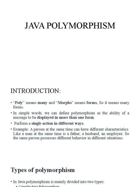 java polymorphism pdf method computer programming inheritance object oriented programming
