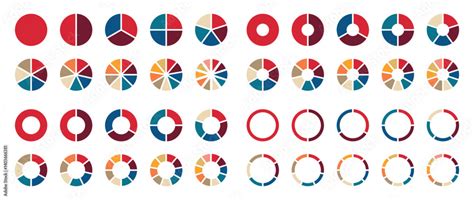 Circle Pie Chart Diagram Pie Chart Color Icons Segment Slice Sign Circle Section Graph 1 2 3