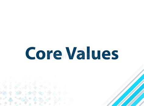 Core Values Modern Flat Design Blue Abstract Background Stock