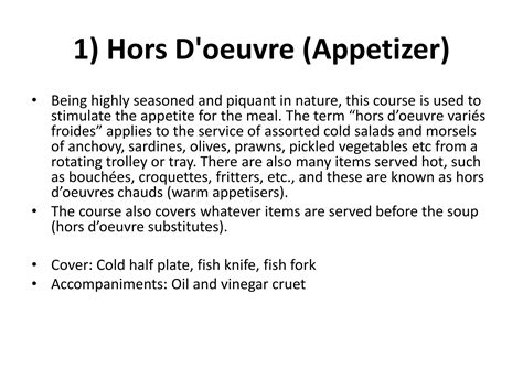 French Classical Menu Pptx Desserts And Baking Food And Drink