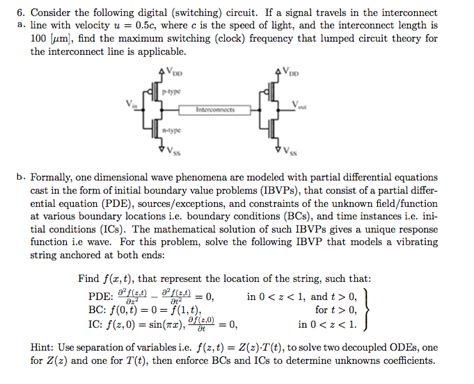 consider the following digital switching circuit