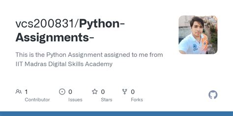 Github Vcs Python Assignments This Is The Python Assignment