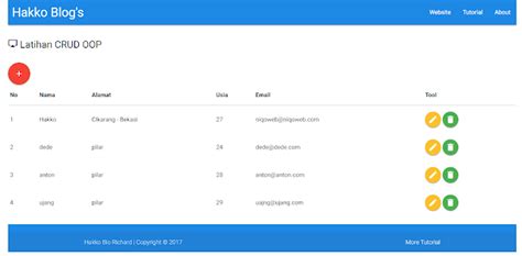 Membuat Crud Dengan Oop Php Mysql Dan Materialize Css Hakko Blogs