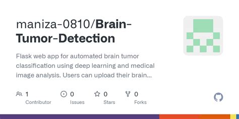 Github Maniza 0810brain Tumor Detection Flask Web App For Automated Brain Tumor