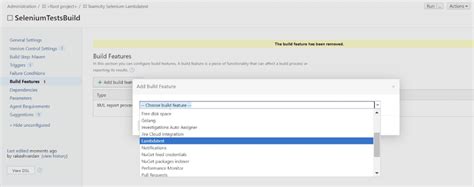 how to build ci cd pipeline with teamcity for selenium test automation