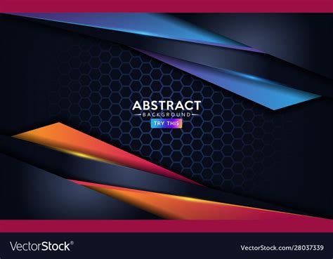 Premium Dark Modern Abstract Background With Blue Vector Image