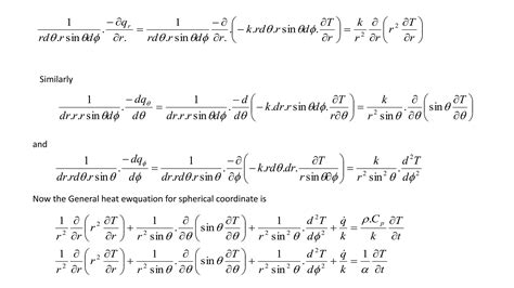 Conduction Equation Cartesian Cylindrical Spherical 7 Pptx