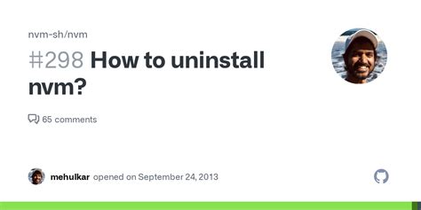 How To Uninstall Nvm Issue 298 Nvm Sh Nvm GitHub