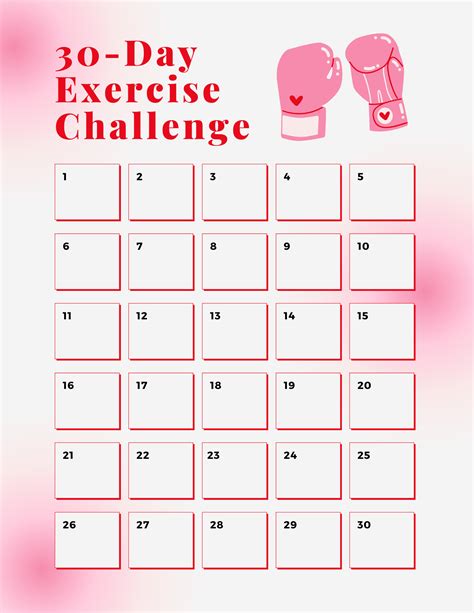30 Day Exercise Challenge Spiritvibez