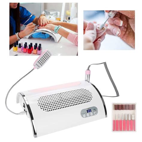 Salmue 3 In 1 Nail Dryer Vacuum Cleaner And Manicure Tool Set Uv Lamp