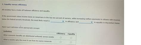 Solved Equality Versus Efficiencyall Societies Face A