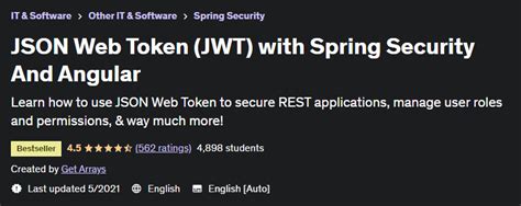 具有 Spring Security 和 Angular 的 JSON Web 令牌 JWT JSON Web Token JWT