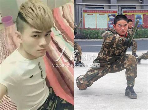 武警新兵成功“整容” 入伍今昔判若两人 人民图片网