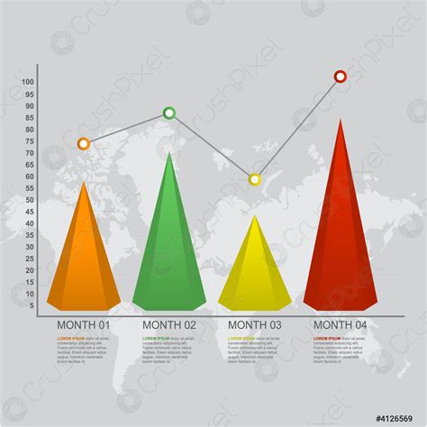 Bar Chart Graph Triangle Pyramid Statistical Business Infographic Stock Vector 4126569
