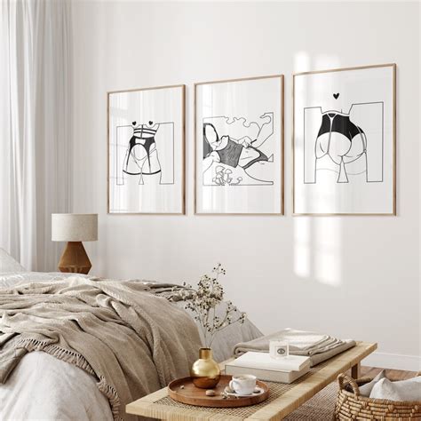 Cheeky Bum Art Print Booty Drawing Feminist Art Minimalist Line