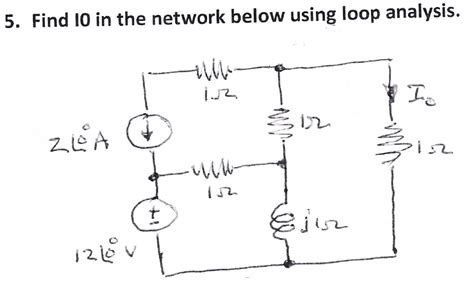 Solved Find 10 In The Network Below Using Loop Analysis
