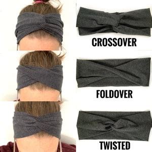 Elvish Script Adult Headband Twisted Crossover Foldover Turban