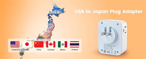 Lencent Foldable Japan Travel Adapter 2 To 3 Prong Outlet