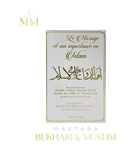 Le Mariage Et Son Importance En Islam Maktaba Bukhary And Muslim à Noisiel