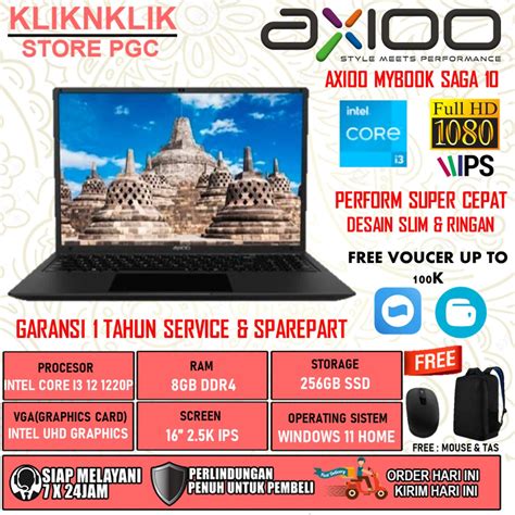 Jual Laptop Axioo Mybook Saga Intel Core I P Ram Gb Gb Ssd K Ips Windows Home