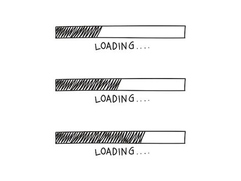Premium Vector Hand Drawn Doodle Loading Sign Vector Set